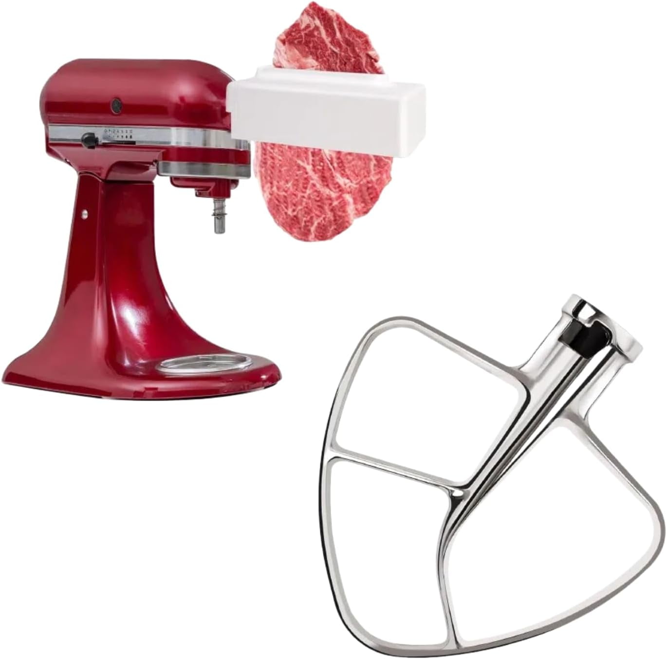 Meat Tenderizer Attachments for KitchenAid and Stainless Steel Flat ...