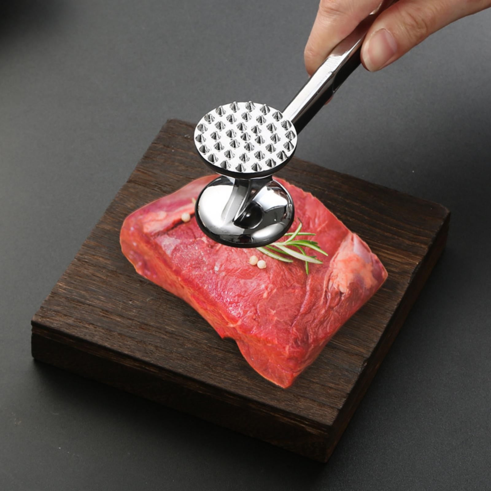 Meat Tenderizer Mallet Tool-Zinc Alloy Material Steak Hammer with ...