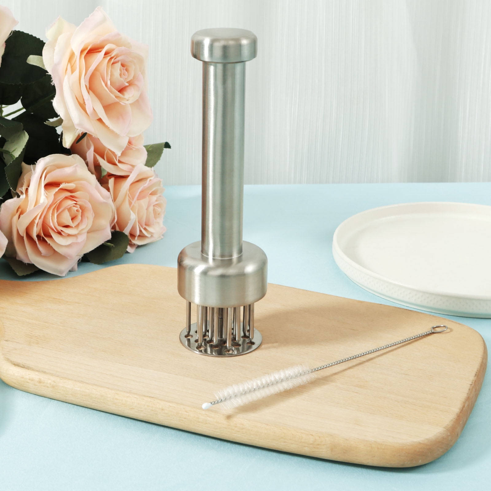 Meat Tenderizer Tool Stainless Steel 21 Keen Needle Kitchen Cooking ...