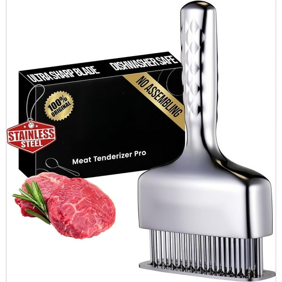 Meat Tenderizer Tool Ultra Sharp Needle Blades 100% Stainless Steel ...