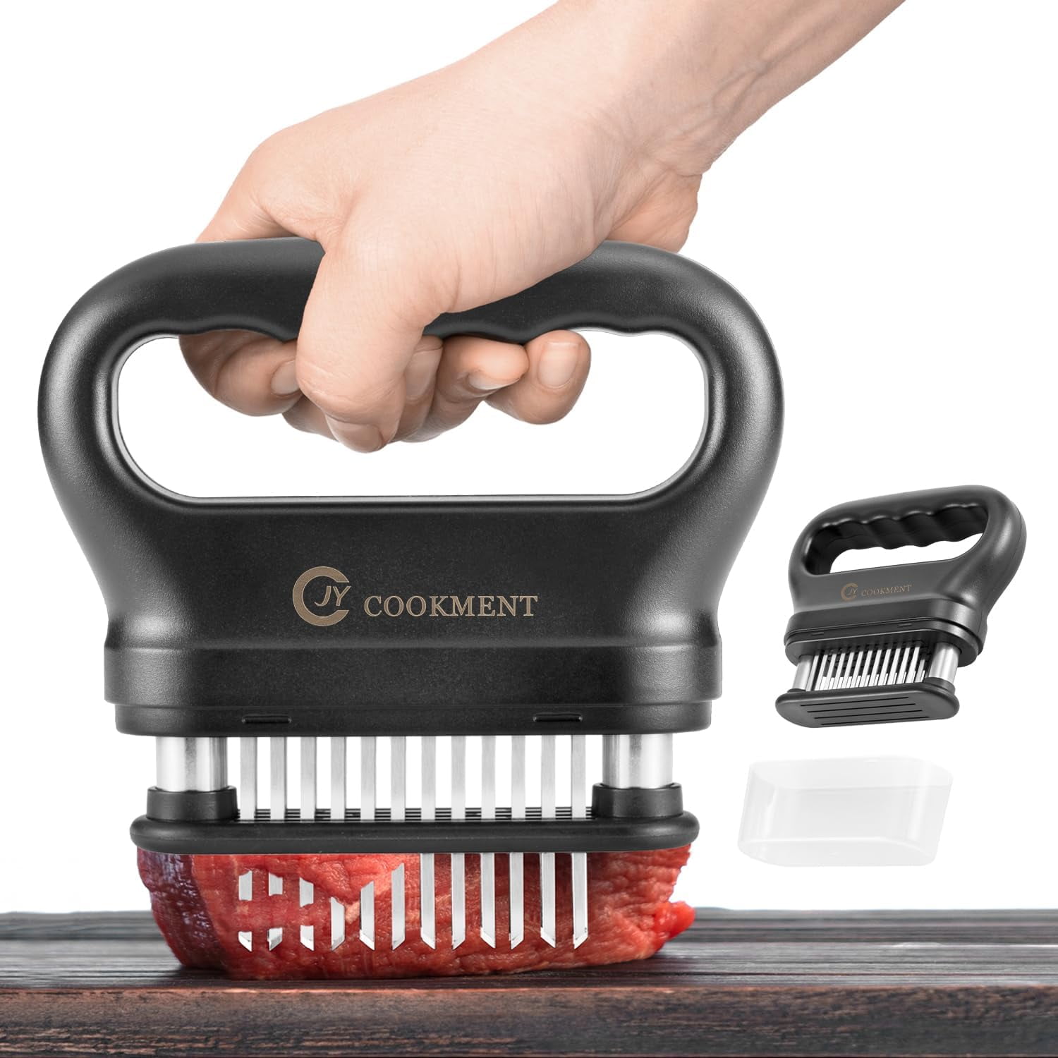Meat Tenderizer Tool with 48 Stainless Steel Ultra Sharp Needle Blades ...