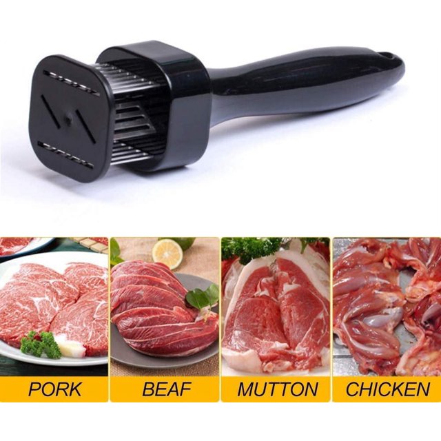 Meat Tenderizer for Tenderizing with 24 Stainless Steel Blades Cooking ...