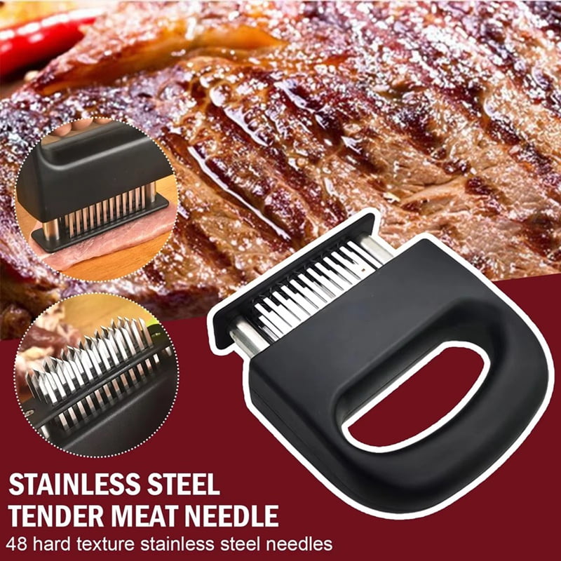 Meat Tenderizer with Stainless Steel Blades Steak Hammer Pounder Tool ...