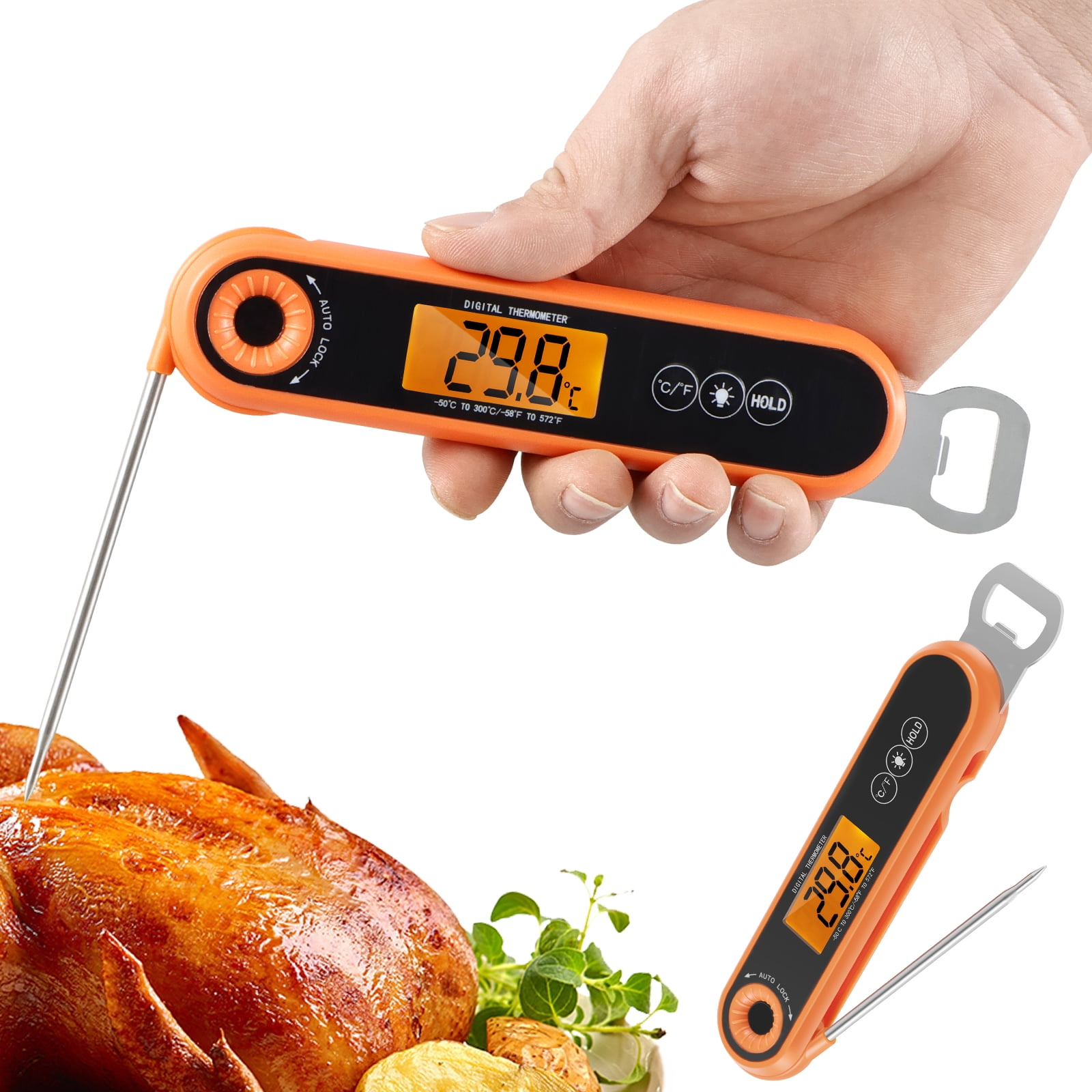 Meat Thermometer Digital 0.7 Seconds Instant Read Thermometer High ...