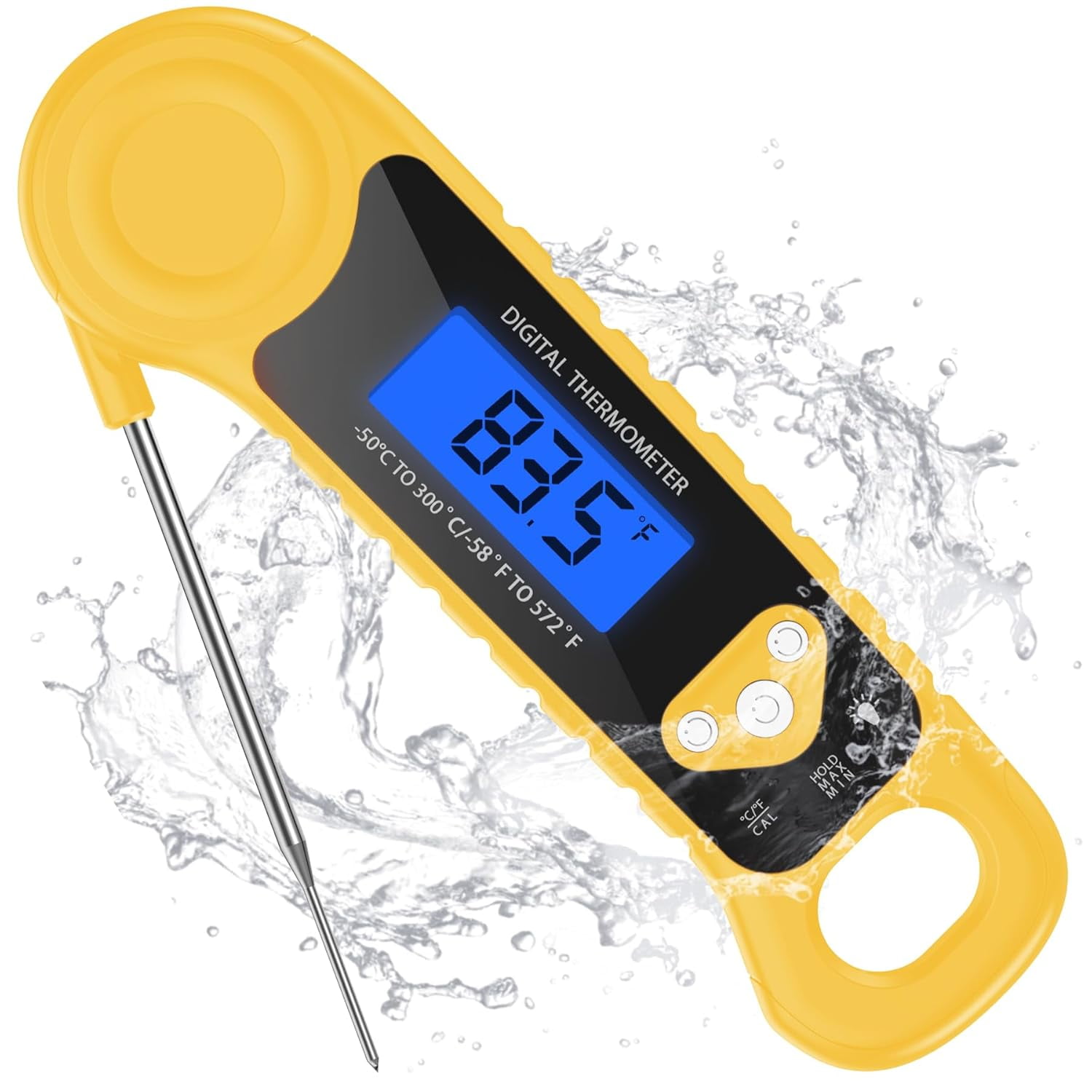 Meat Thermometer Digital, Instant Read Food Thermometer - Waterproof w ...