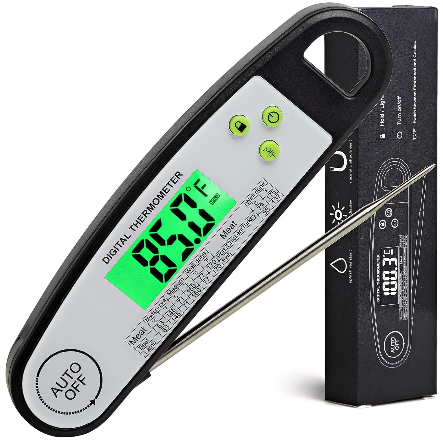 Meat Thermometer Digital, Meat Thermometers for Grilling, Food ...
