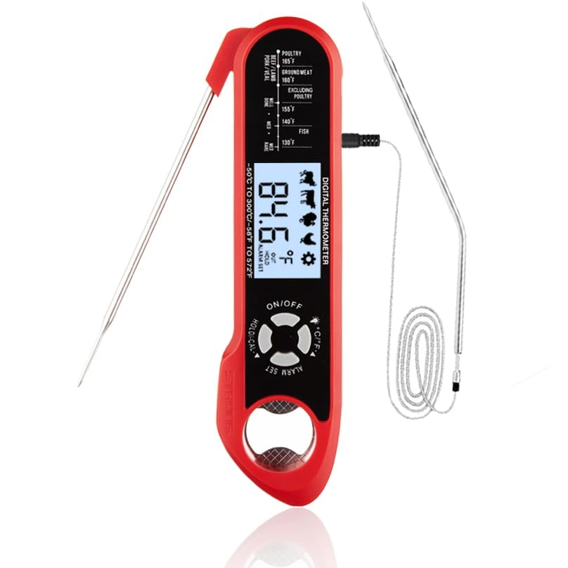 Meat Thermometer, Instant Read Digital Thermometer with 43in Extended ...