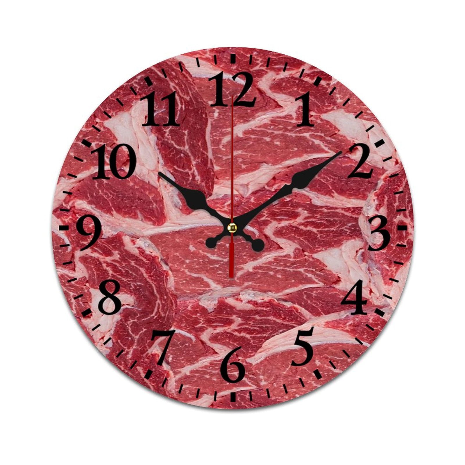 Meat Wall Clock Modern Design Clocks Wall Hanging Home Office School ...