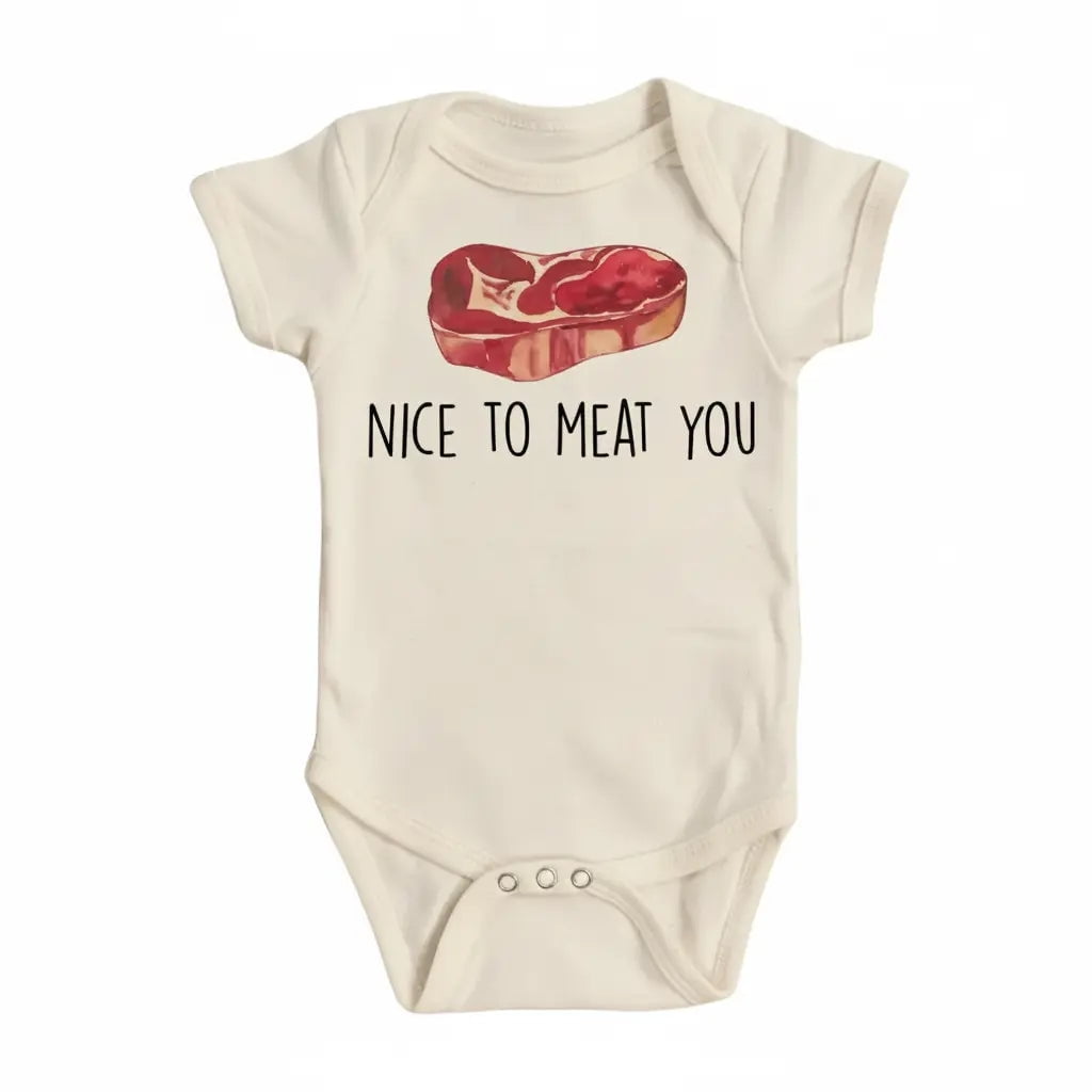 Meat You Bbq Newborn Gift Baby Bodysuit - Walmart.com