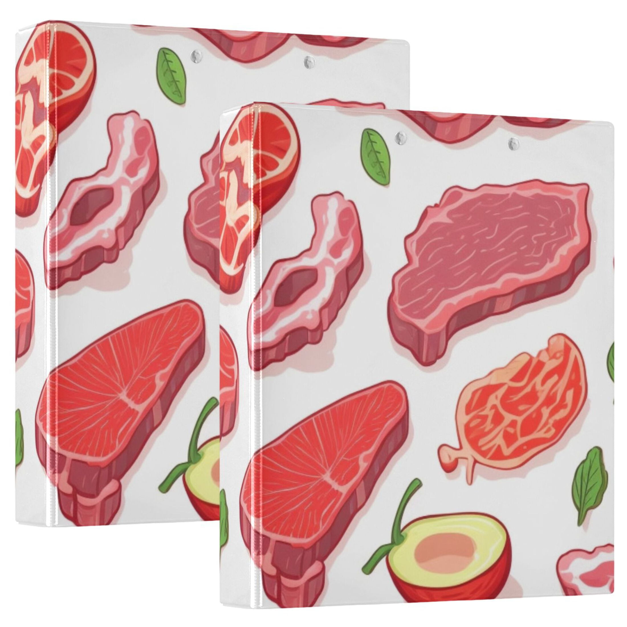 Meat and Leaf 3 Ring Hardcover Binders 1.5" Round Rings for Letter-Size ...