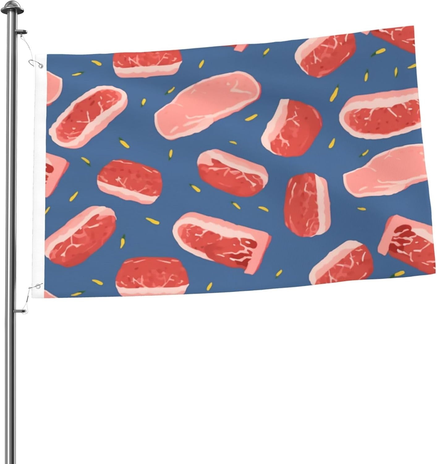 Meat slices pattern Garden Flags Holiday Banner with Brass Grommets ...
