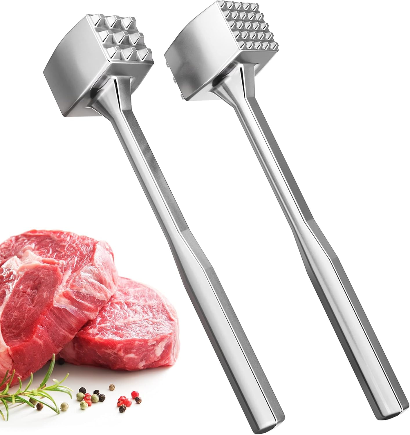 Meat tenderizer 1 piece aluminum hammer double-sided tenderizer tool ...