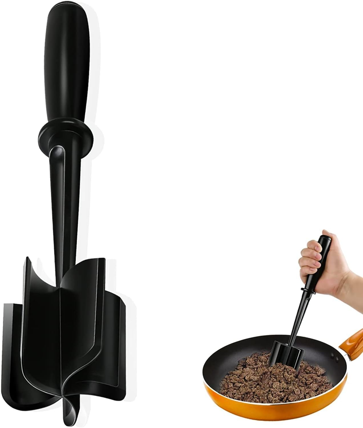 Meat tenderizer hammer, handle with comfortable grip, kitchen double ...