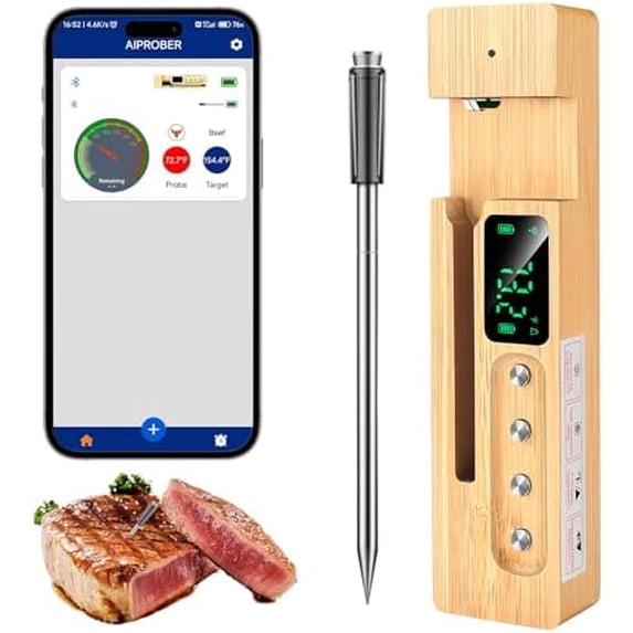 Meat with 800FT Range, 1000?F , Read, IP67 Probes - App Controlled for ...