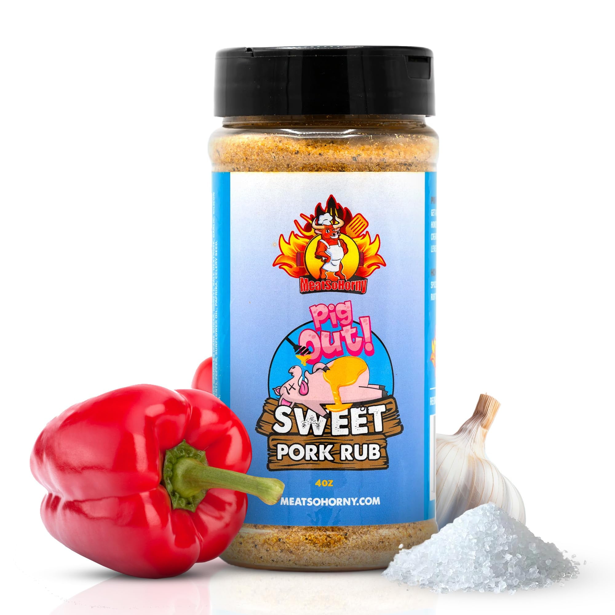 MeatSoHorny Pig Out BSL2 Sweet Pork Rub Seasoning, No Gluten BBQ Spice ...