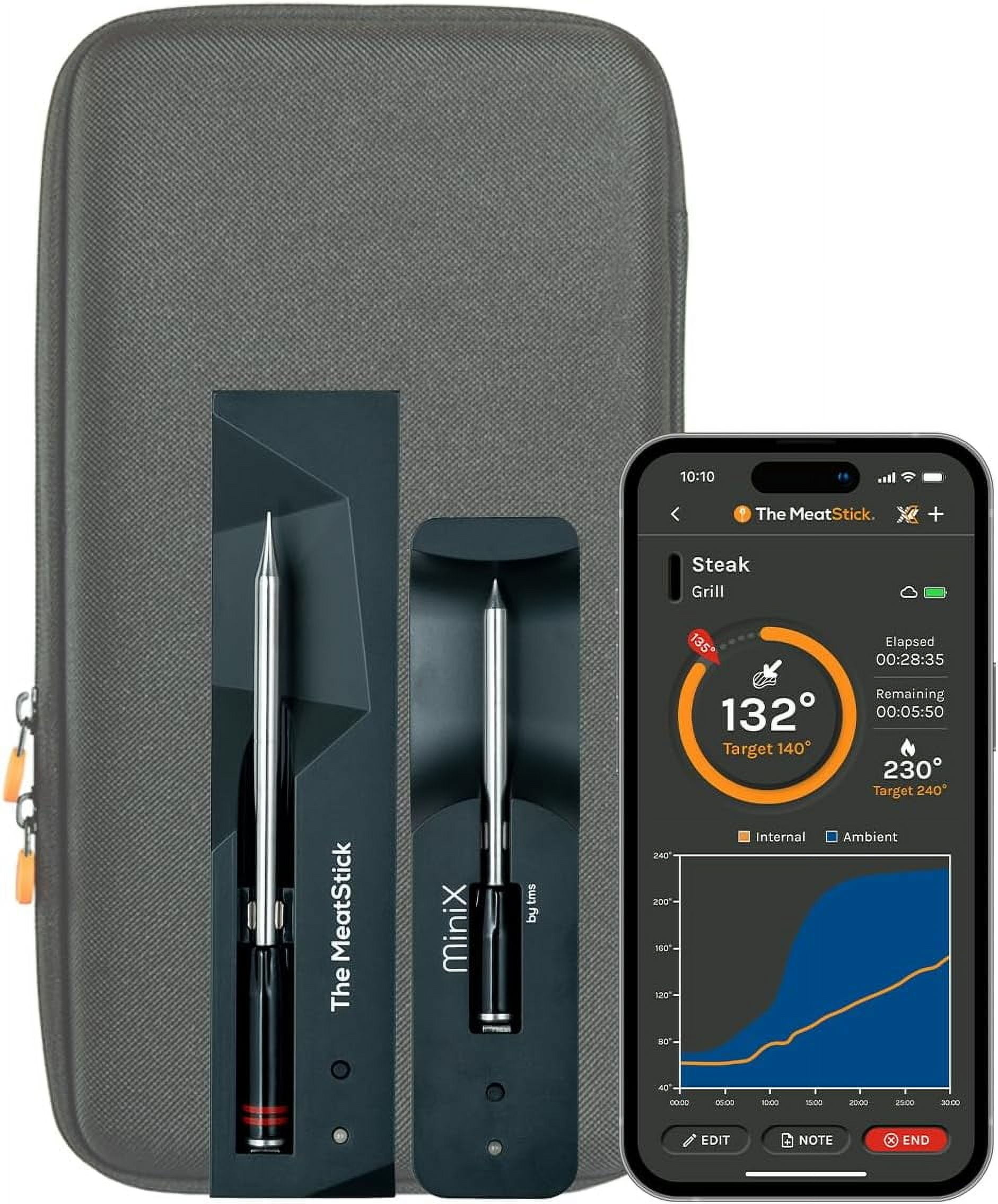 MeatStick BBQ & Kitchen Set | Wireless Meat Thermometer with Bluetooth ...