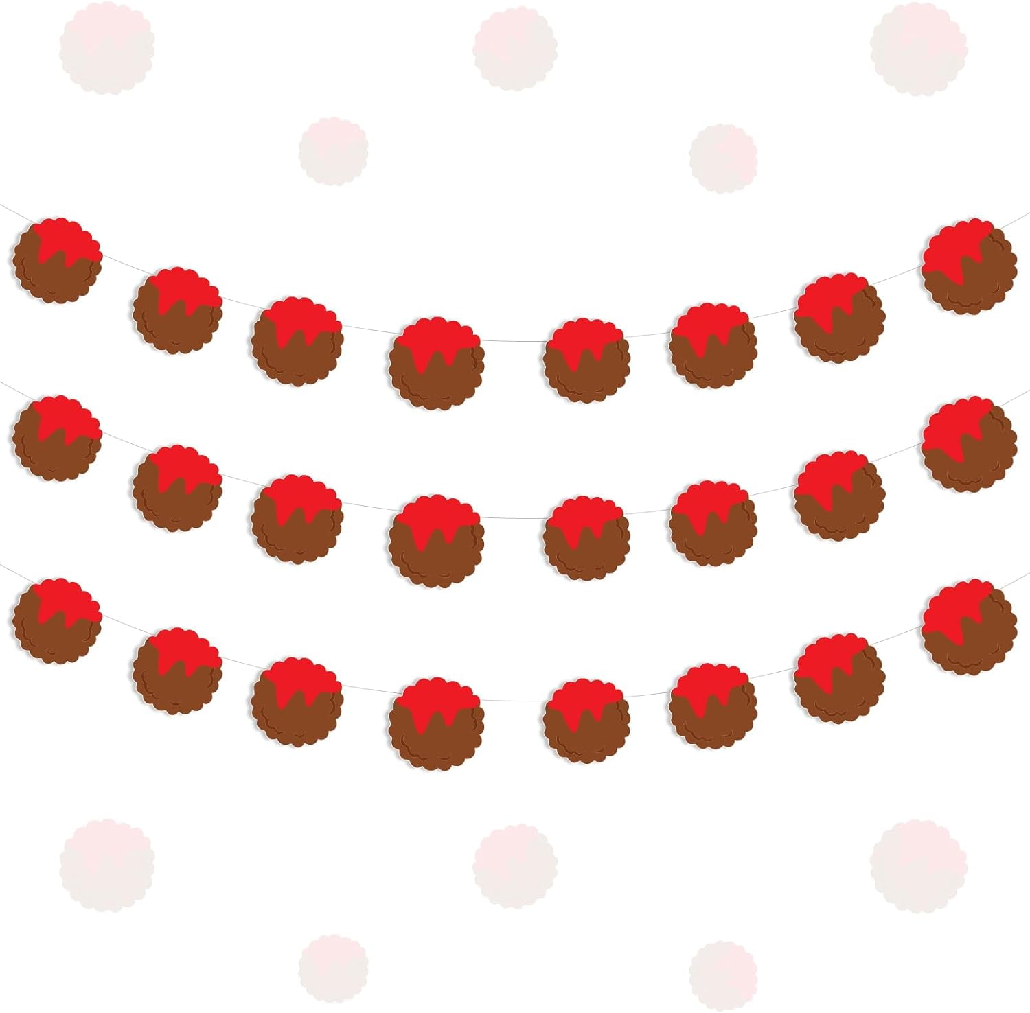 Meatball Birthday Decorations, 3pcs Meatball Banner Garlands Pre-Strung ...