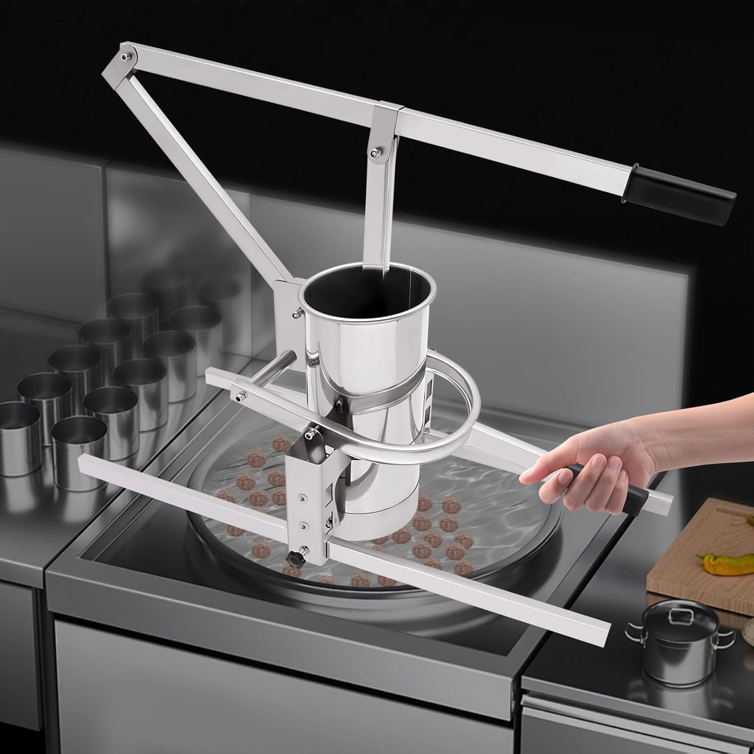 Meatball Forming Machine, Manual Stainless Steel Meatball Maker Tool ...