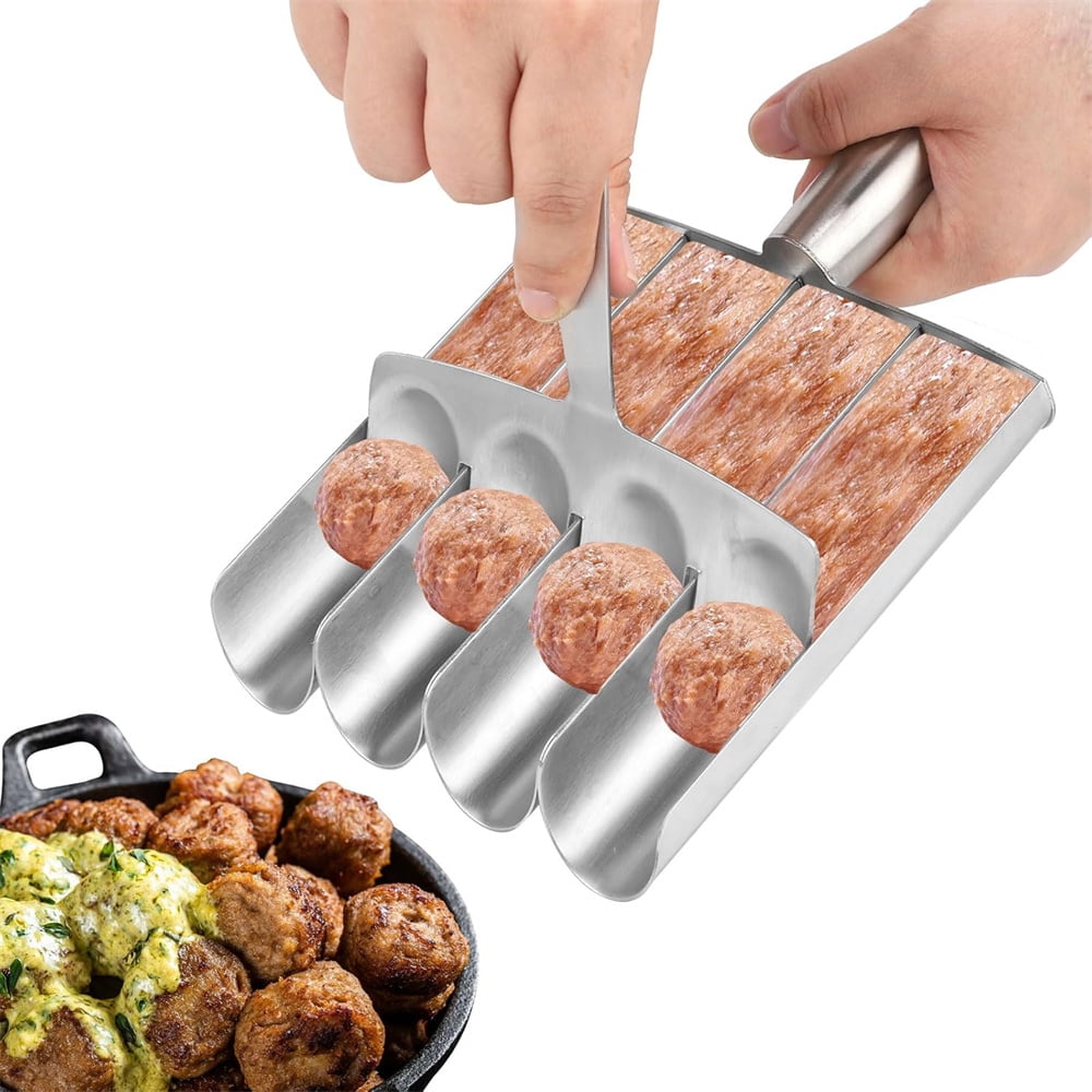 Meatball Maker Tool with Cutting Spade,Stainless Steel Meat Baller ...