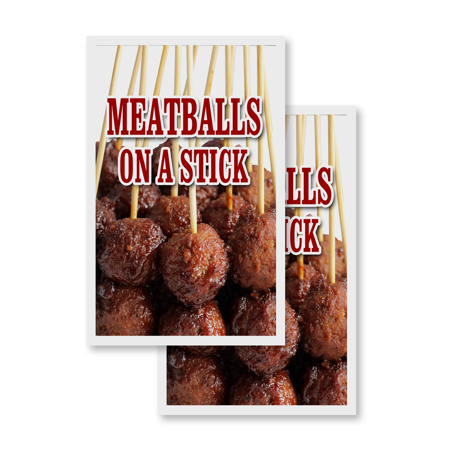 Meatballs On A Stick (2-PACK) 24" x 36" Vinyl Decals | Sign Insert Peel ...
