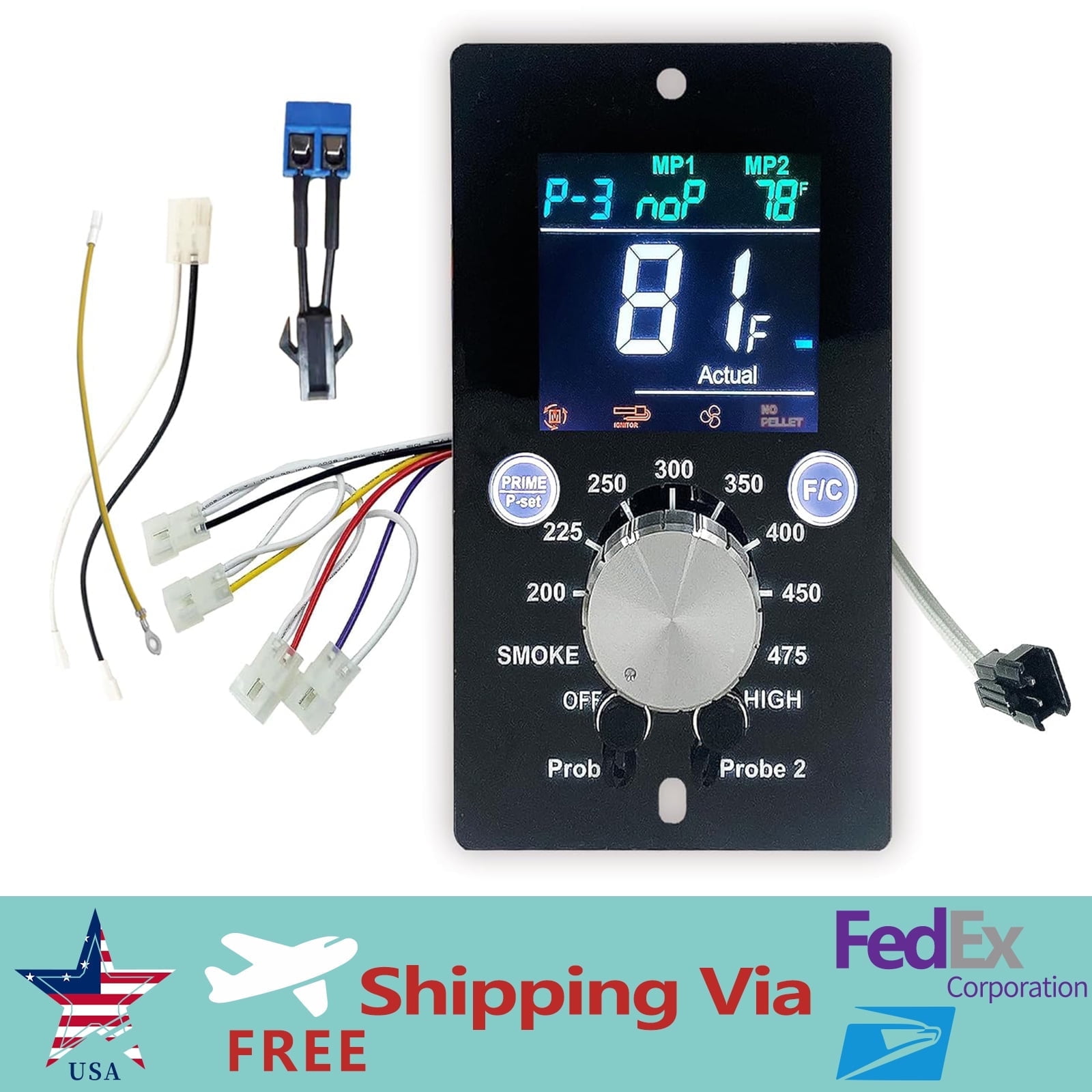 Meatender PID Control Board Thermostat for Pit Boss, Traeger, Z Grills ...