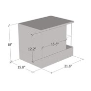 Perth 2D 17" Nightstand - Walmart.com