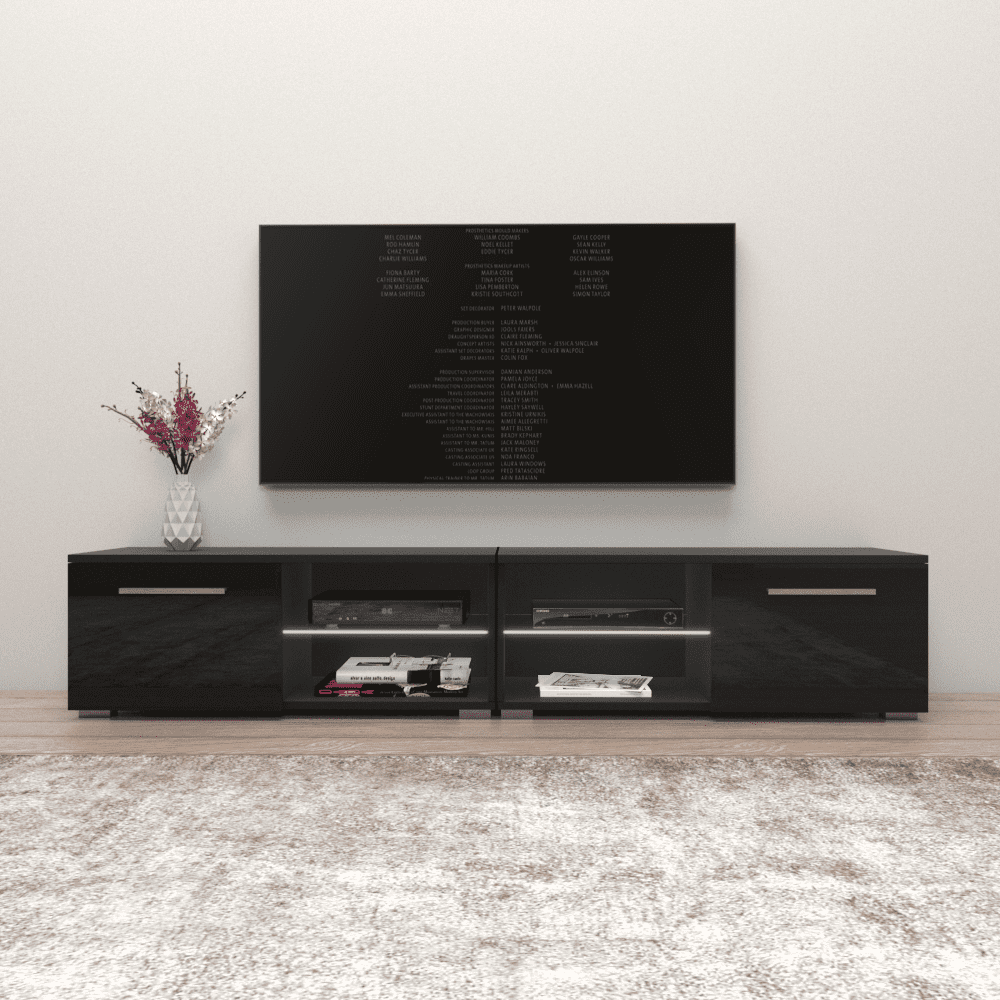 "Moon Modern High Gloss TV Stand for TVs up to 90"", 81"" Entertainment ...