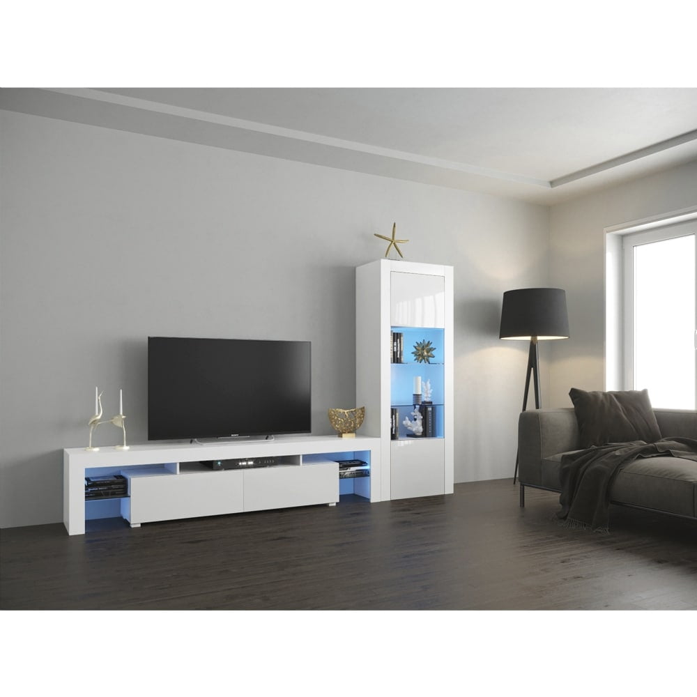Meble Furniture Strick & Bolton D'Olivier Modern TV Stand and Bookcase ...