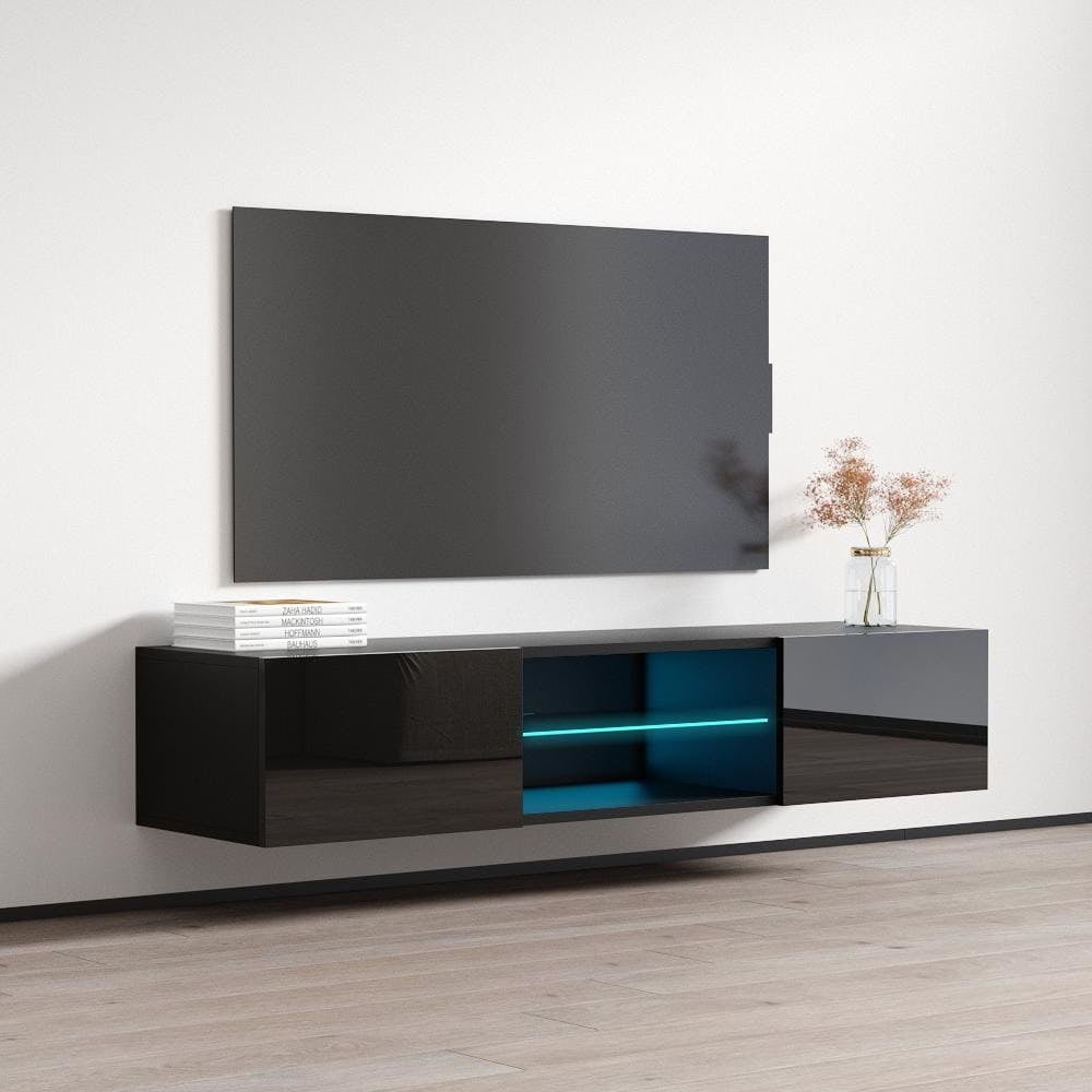 Meble Furniture Strick & Bolton Hadi Wall-mounted High Gloss 63-inch TV ...