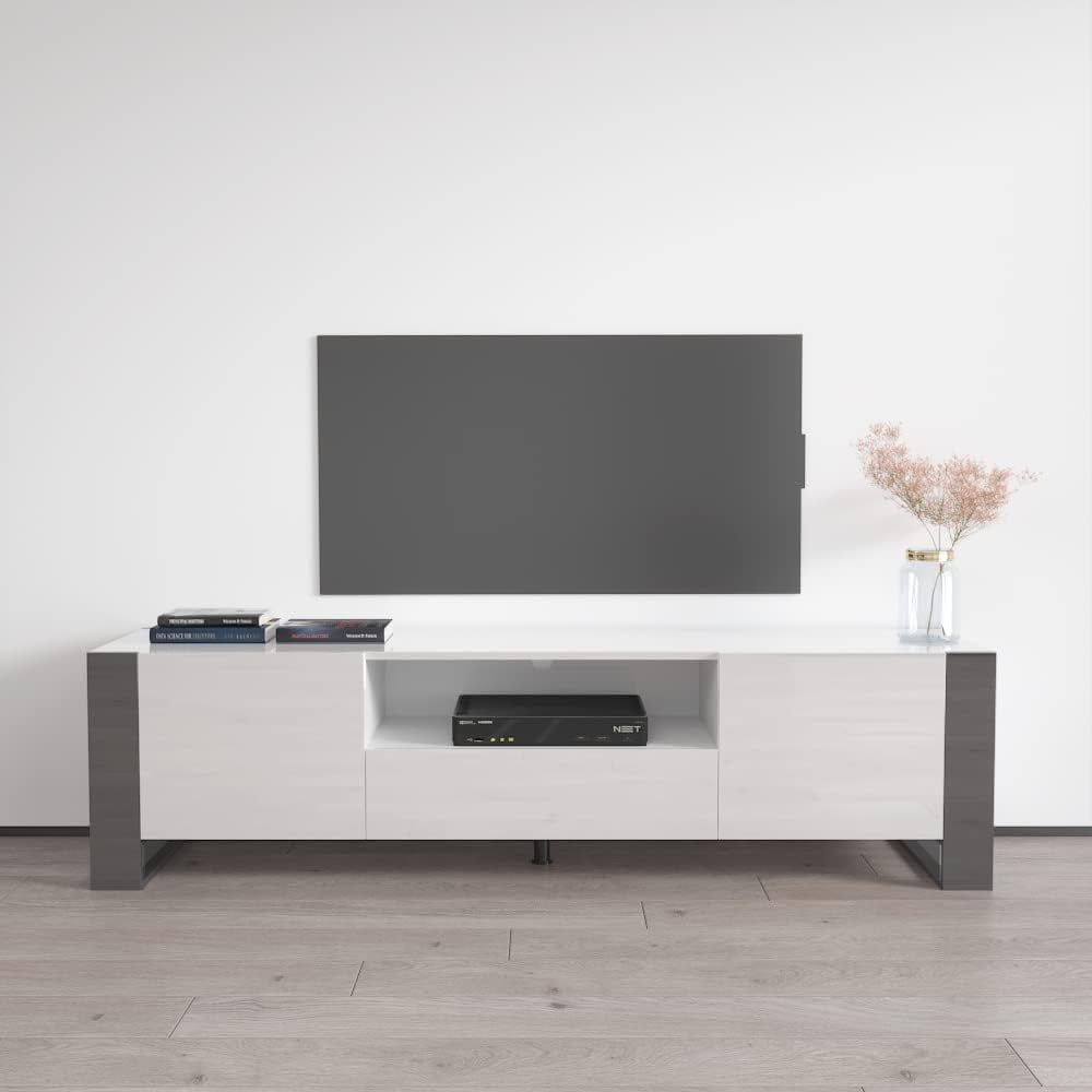 Meble Furniture Woody Freestanding TV Stand - Modern Rectangular TV ...