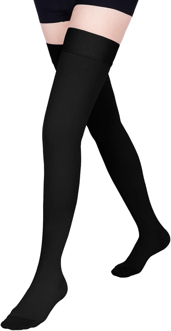 MecTo 15-20mmHg Closed Toe Compression Stockings Medical Thigh High ...