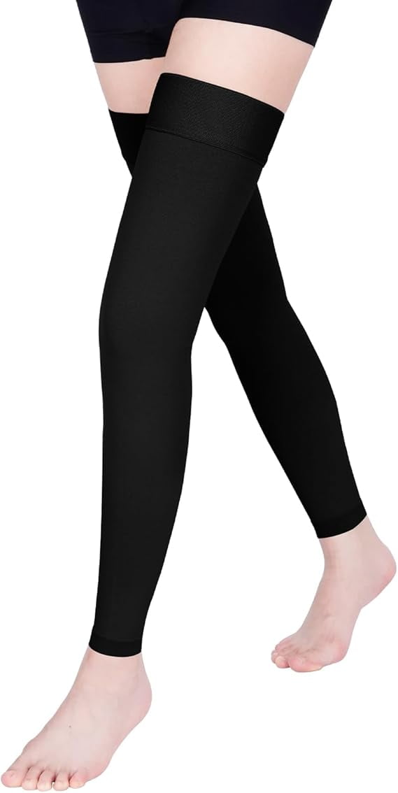 MecTo 15-20mmHg Footless Compression Stockings Medical Thigh High ...