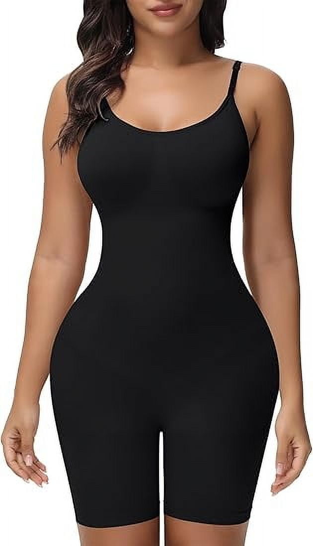 MecTo Black Shapewear Tummy Control Bodysuits for Women Seamless ...