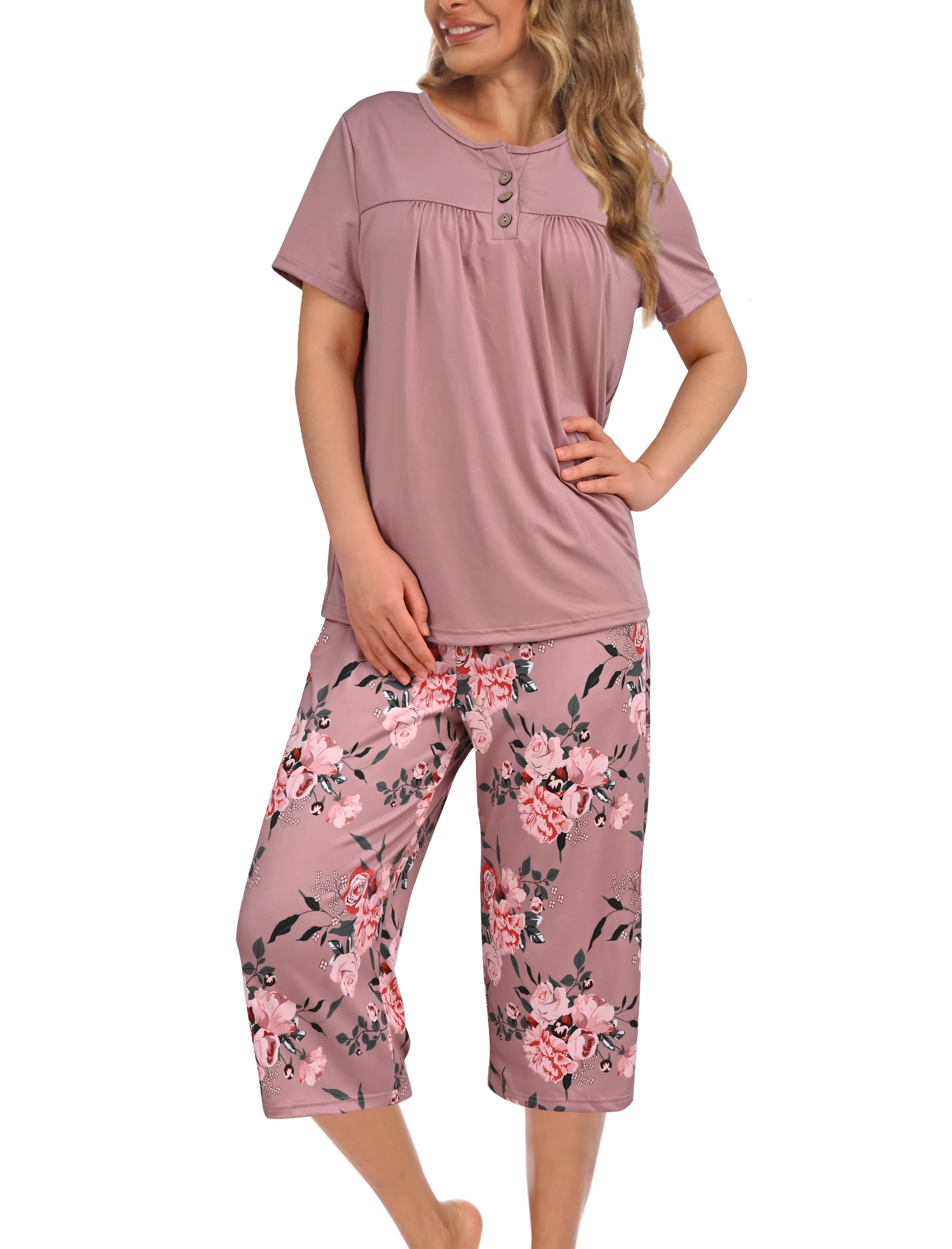 MecTo Womens Pyjamas Set, Short Pyjamas For Women, Ladies Summer Pjs ...