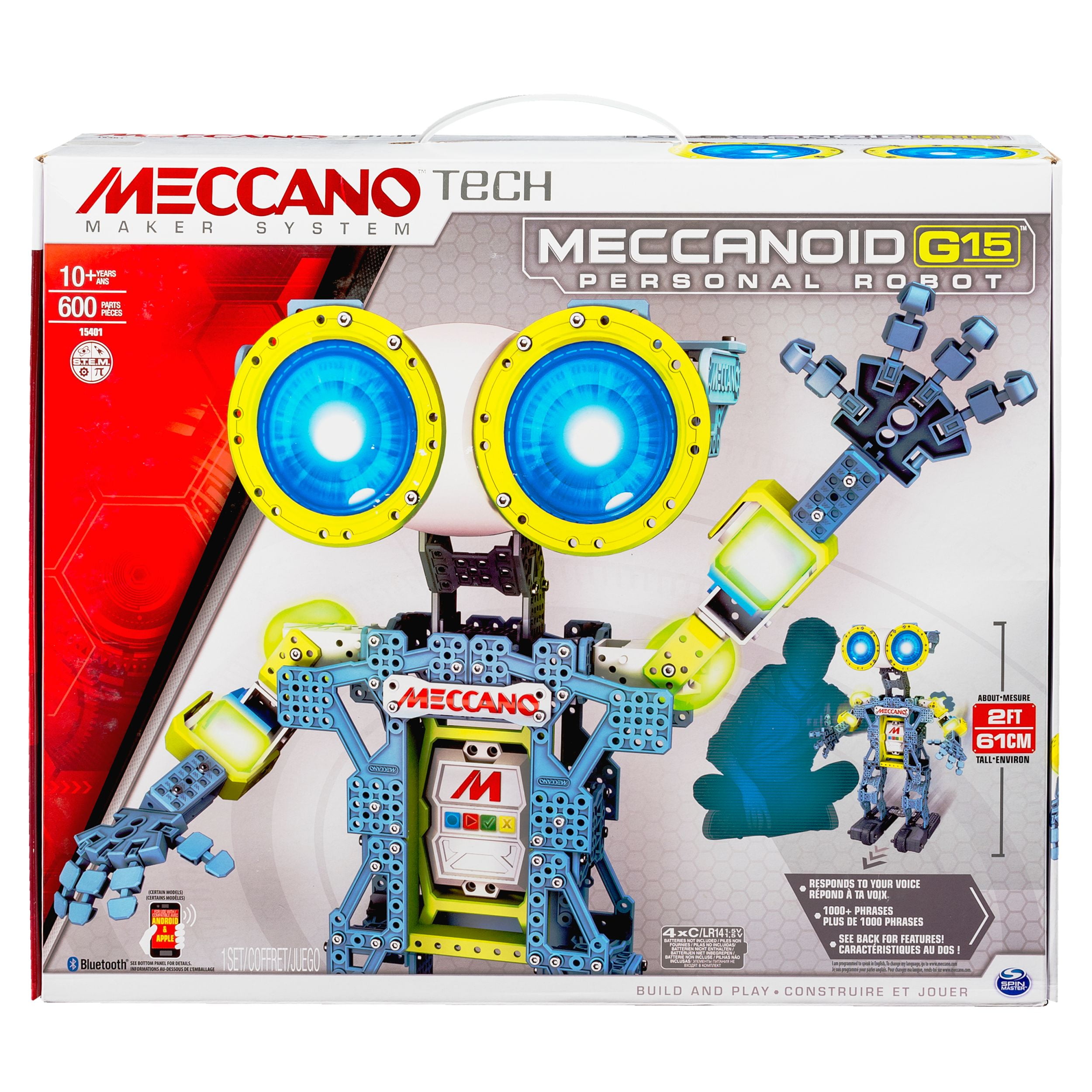 Meccano by Erector, Meccanoid G15 Robot-Building Kit - Walmart.com