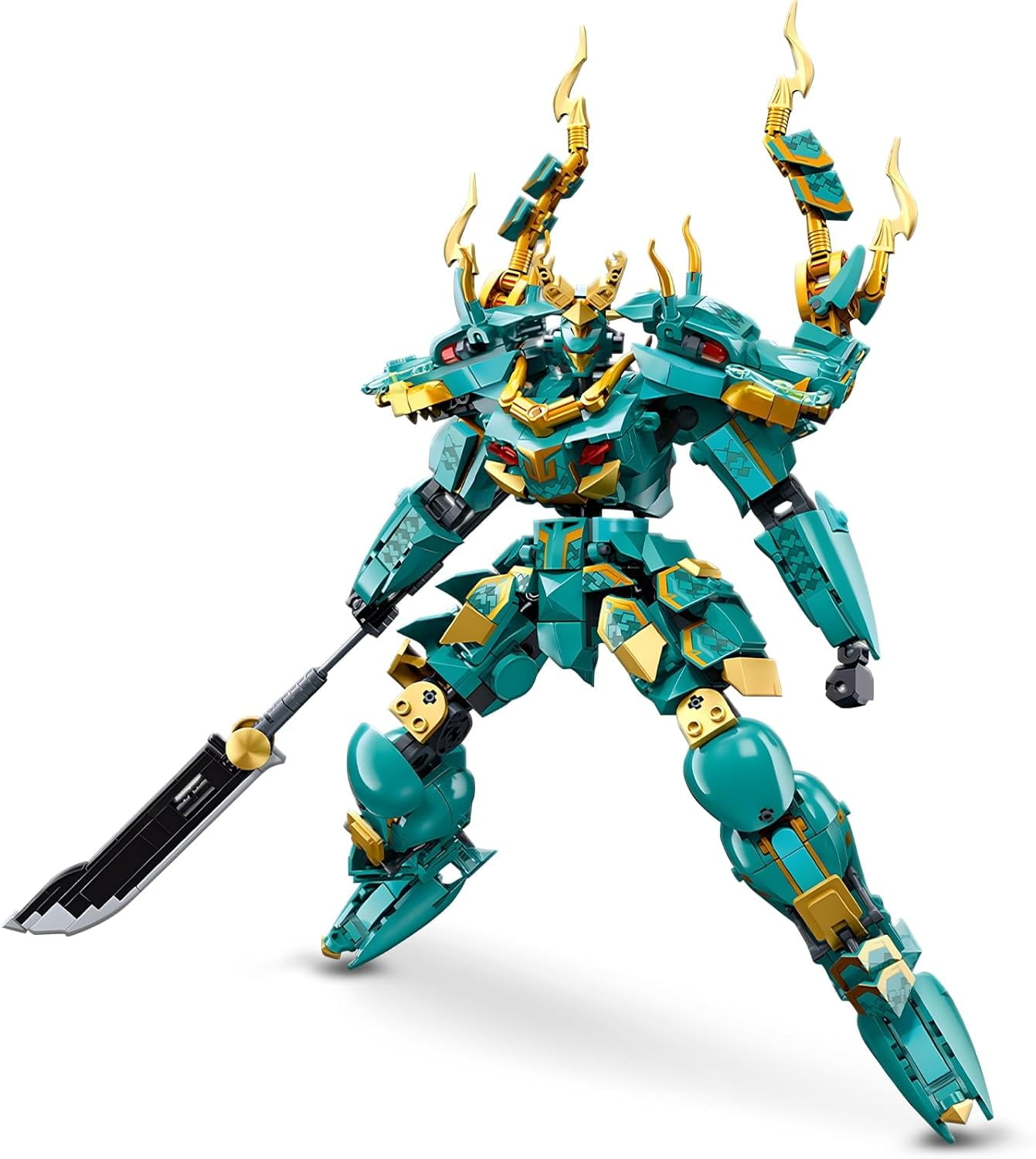 Mech Robot Building Blocks Set for Adults, Cool Green Dragon Warrior ...