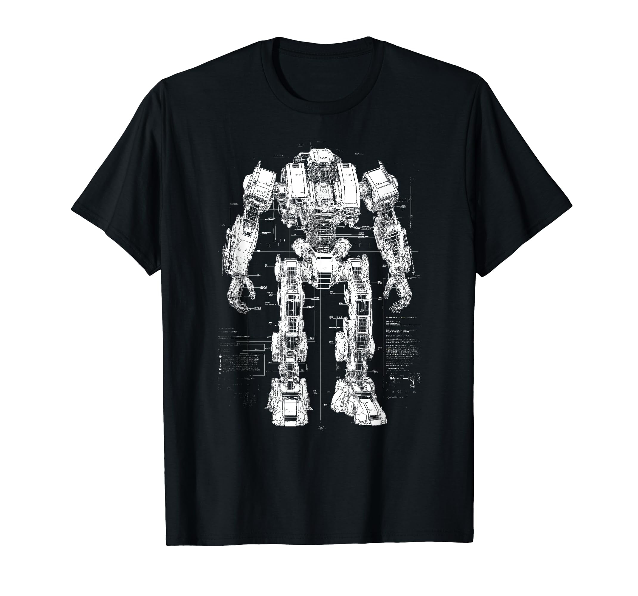 Mech Robot Design Sketch Drawing T Shirt