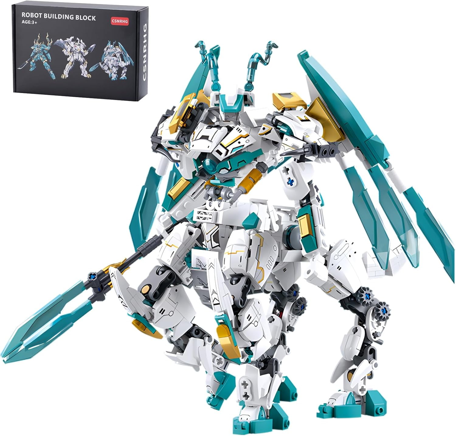 Mech Robot Model Building Blocks Toy Set Birthday for Age 8+ Children ...