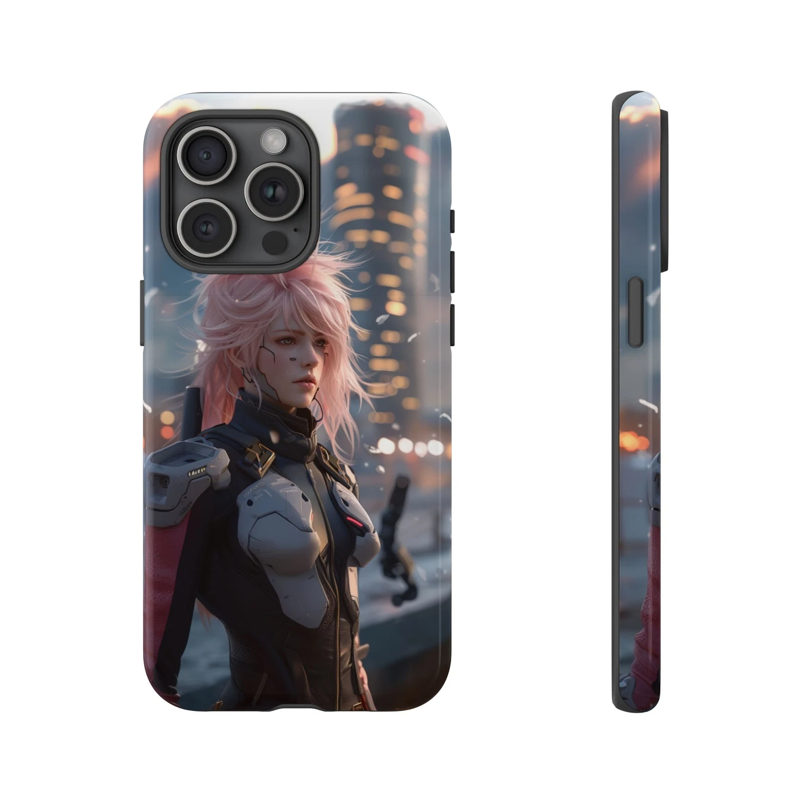 Mecha Anime Girl Cyberpunk Future Phone Case with iPhone 17 through 11 ...