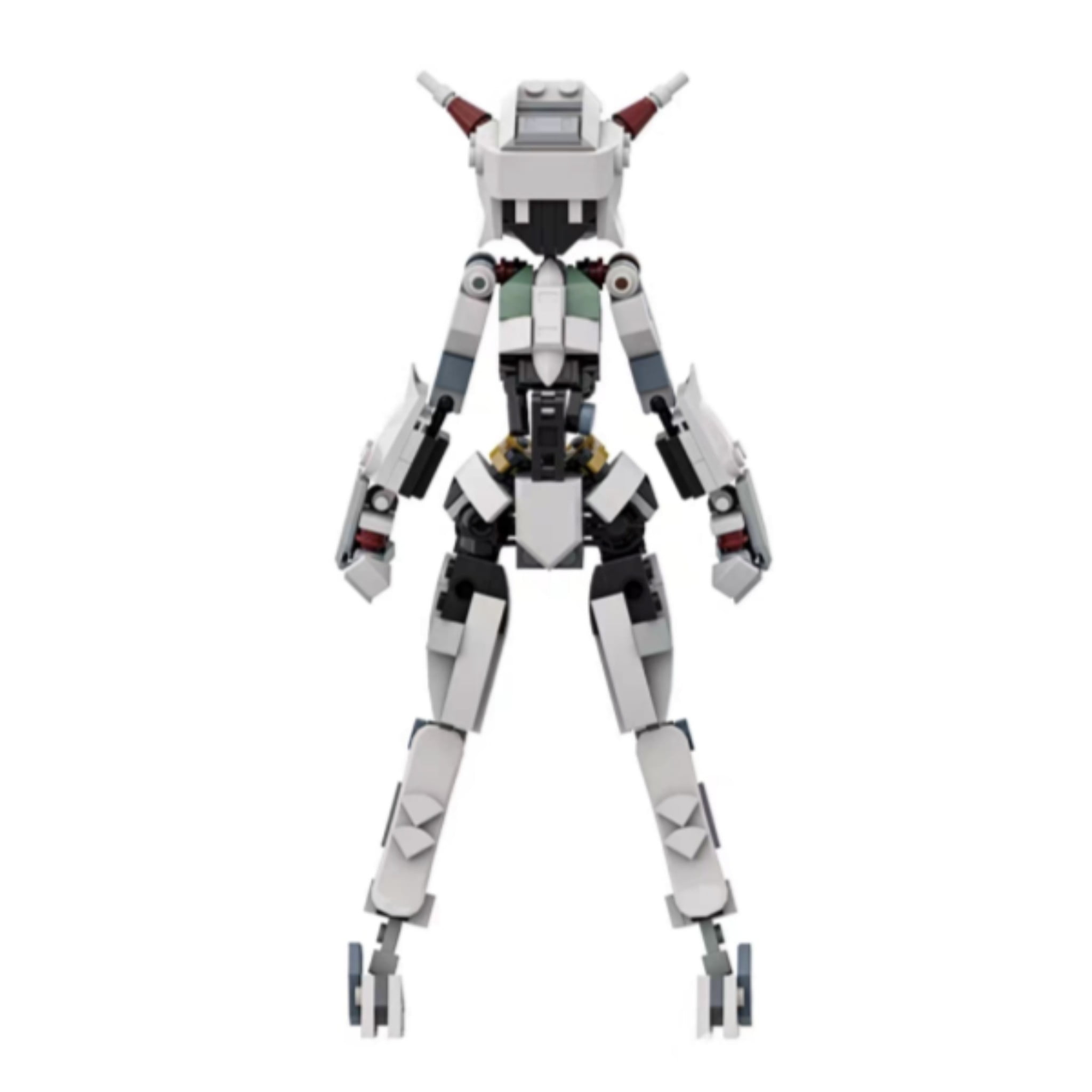 Mecha Girl Humanoid Building Block, Poseable Mechanical Girl Building ...