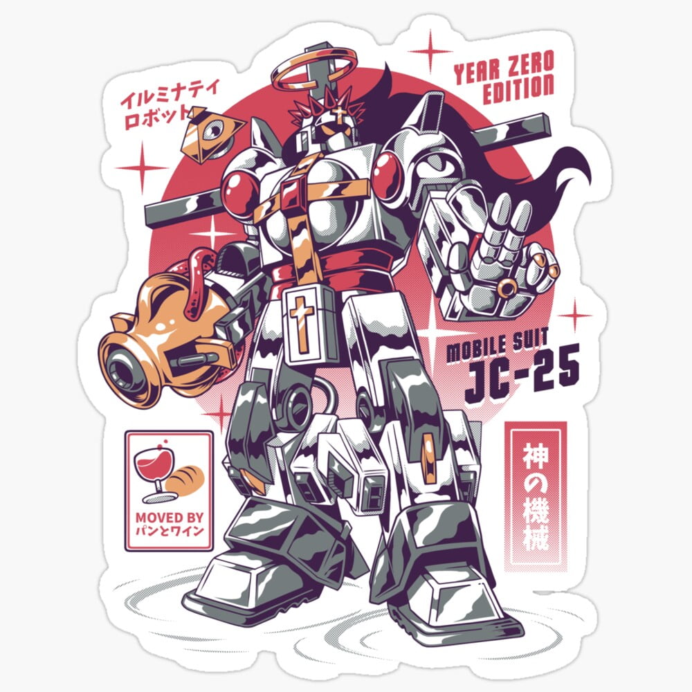 Mecha Jc Sticker Phone Decal Water Bottle Stickers Car Decals, Laptop ...