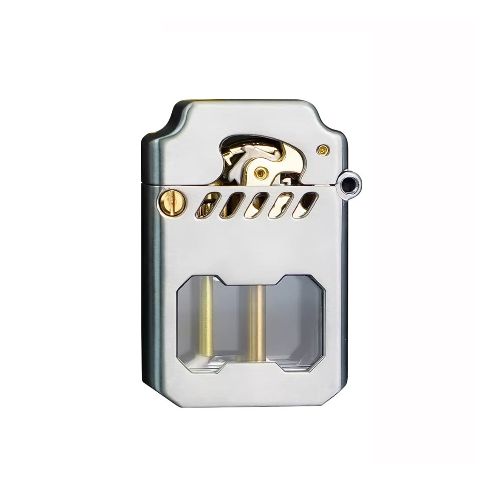 Mecha Metal Rocker Kerosene Lighter, Retro Transparent Oil Tank ...