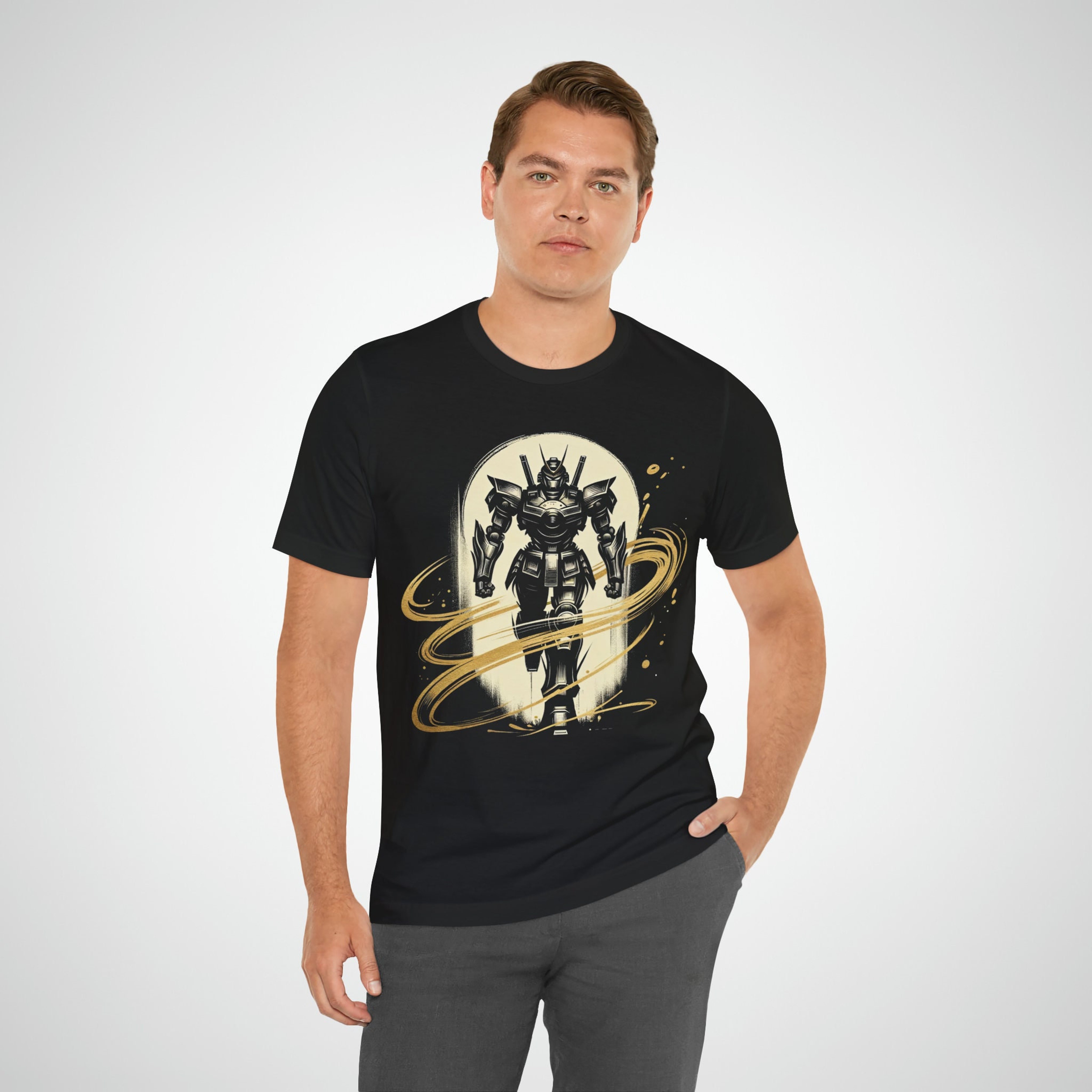 Mecha Robot T-Shirt | Cyberpunk Warrior Tee Techwear Anime Shirt ...