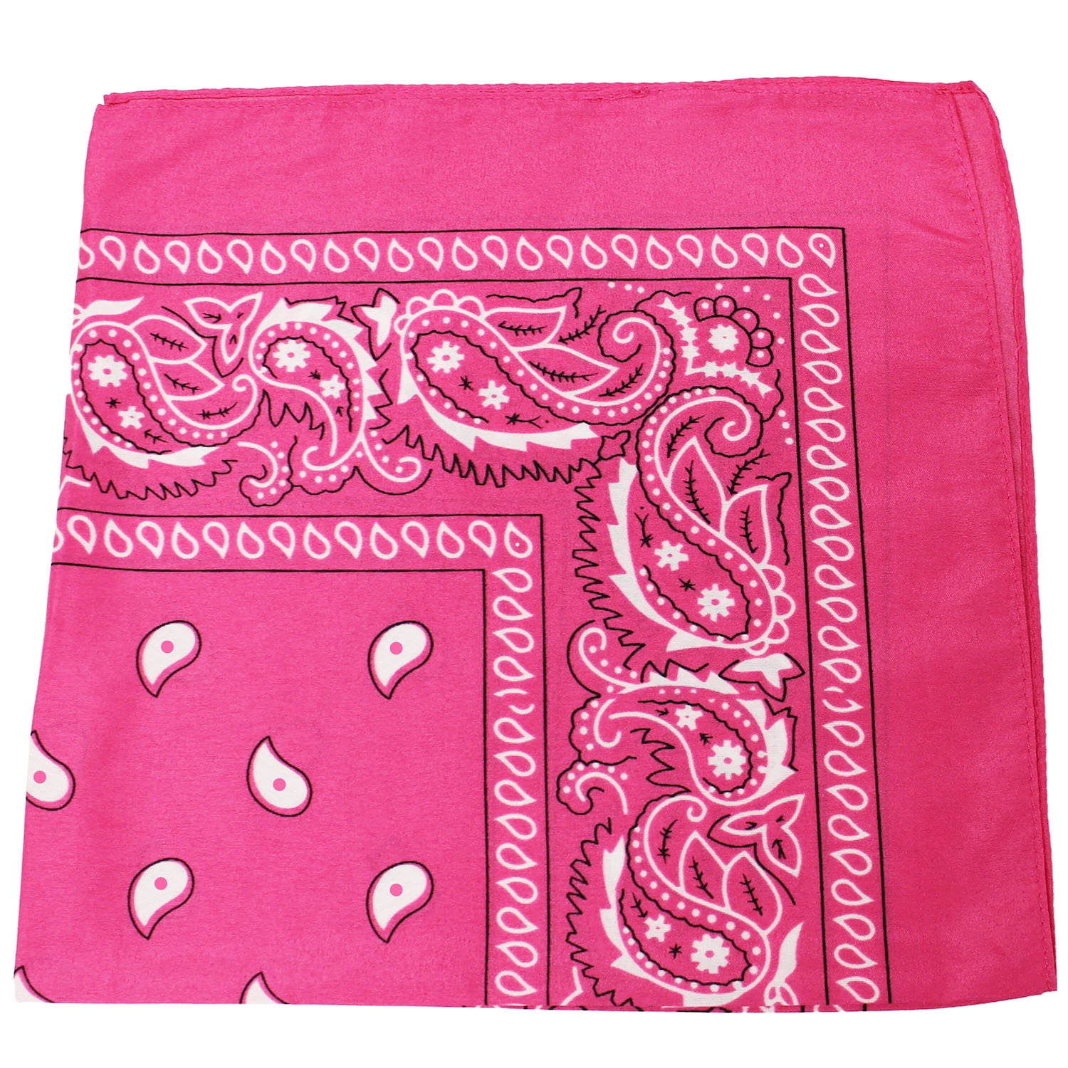 Mechaly Extra Large Unisex Paisley Cotton Bandanas - Pack of 2 (Hot ...