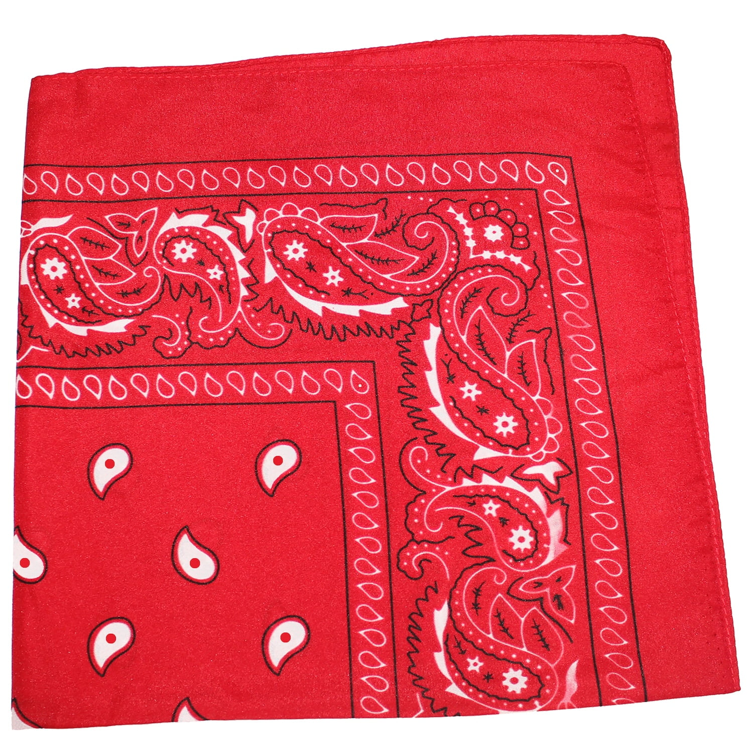 Mechaly Kerchiefs Cotton 22 x 22 In Headband - Paisley and Solid Colors ...