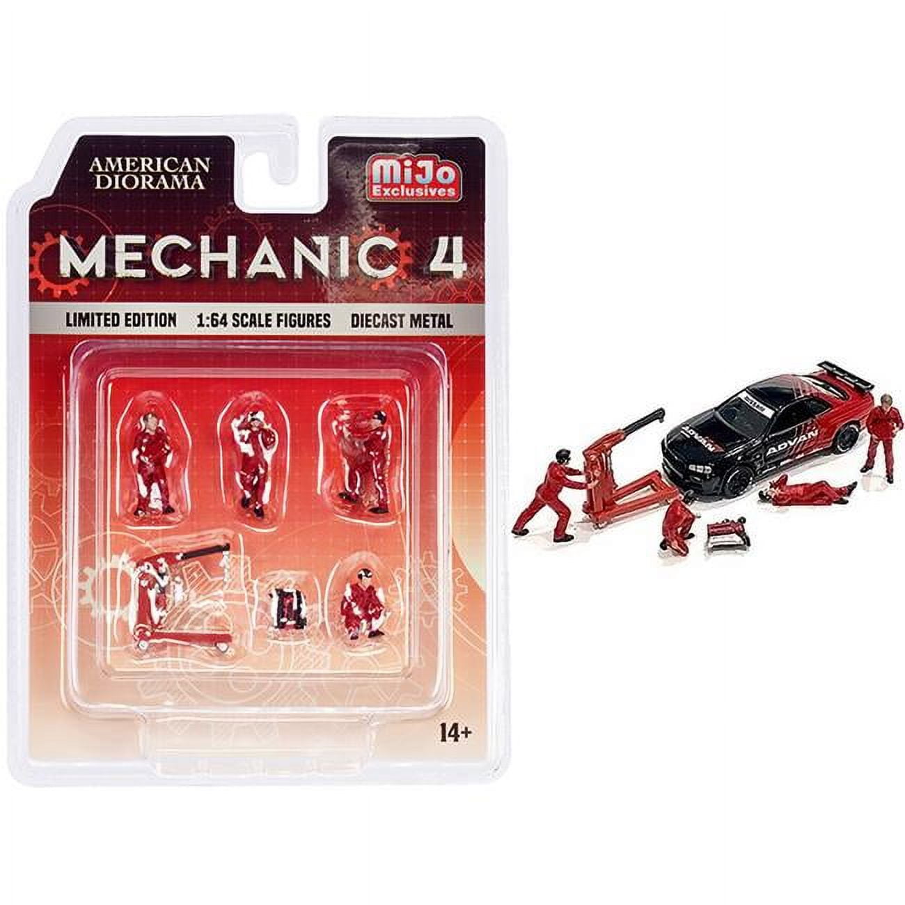 "Mechanic 4" 6 piece Diecast Set (4 Figurines and 2 Accessories) for 1/ ...