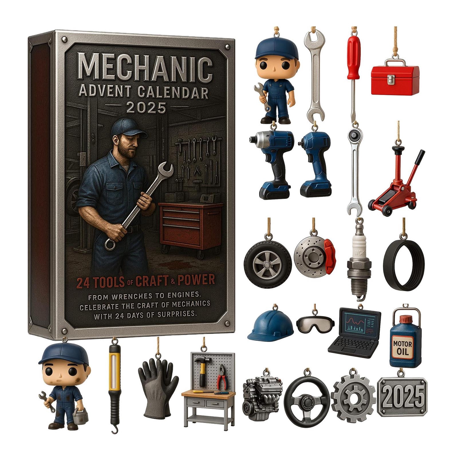 Mechanic Advent Calendar – Christmas 2D Acrylic Tools of Craft & Power ...