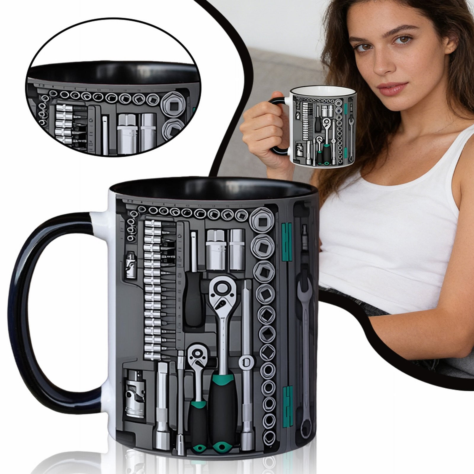 Mechanic Coffee Mug-11OZ Novelty Toolbox Ceramic Coffee Cup Funny ...