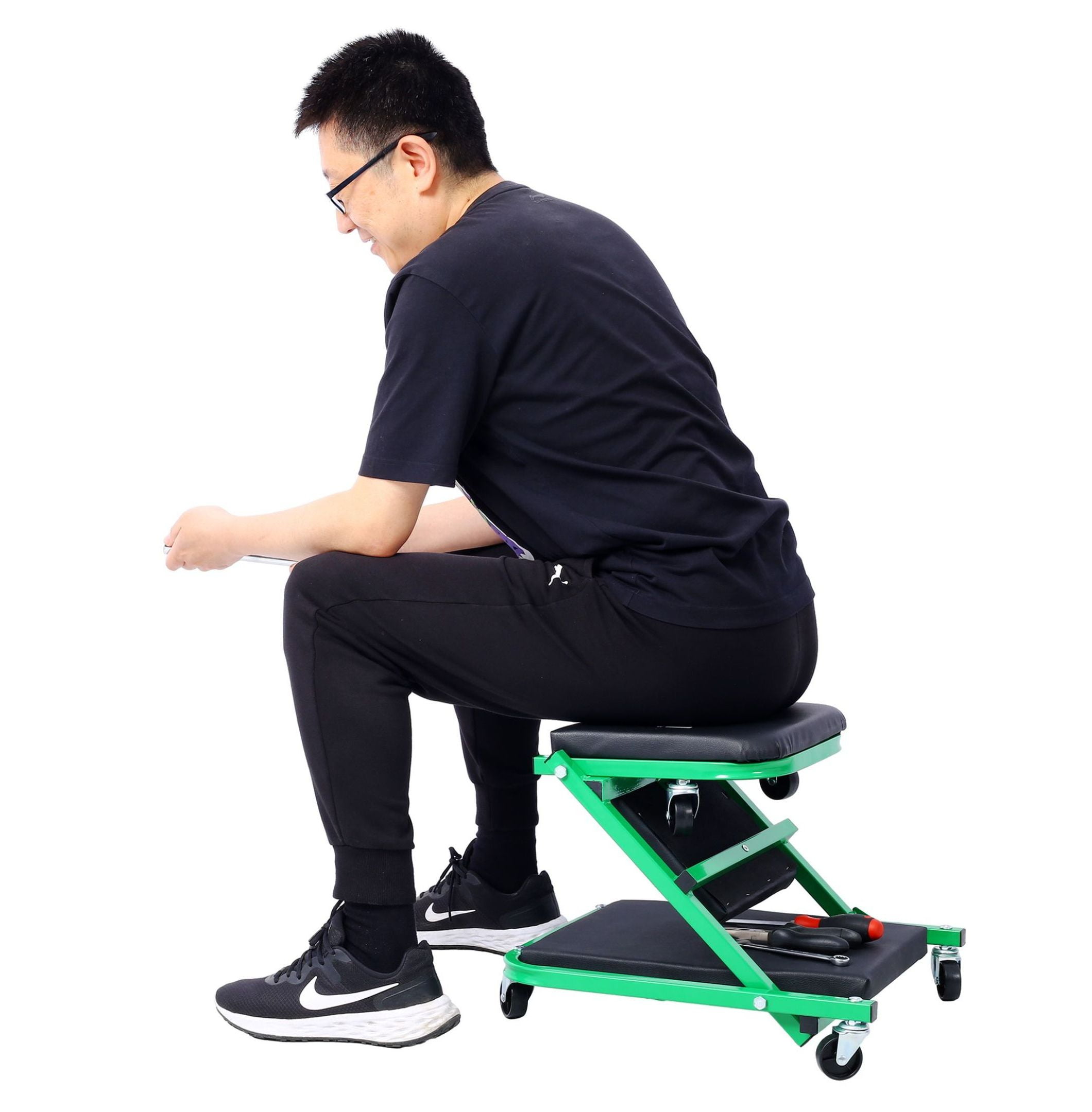 Mechanic Creeper, 36" Z Creeper Seat - 2-in-1 Low Profile Garage ...