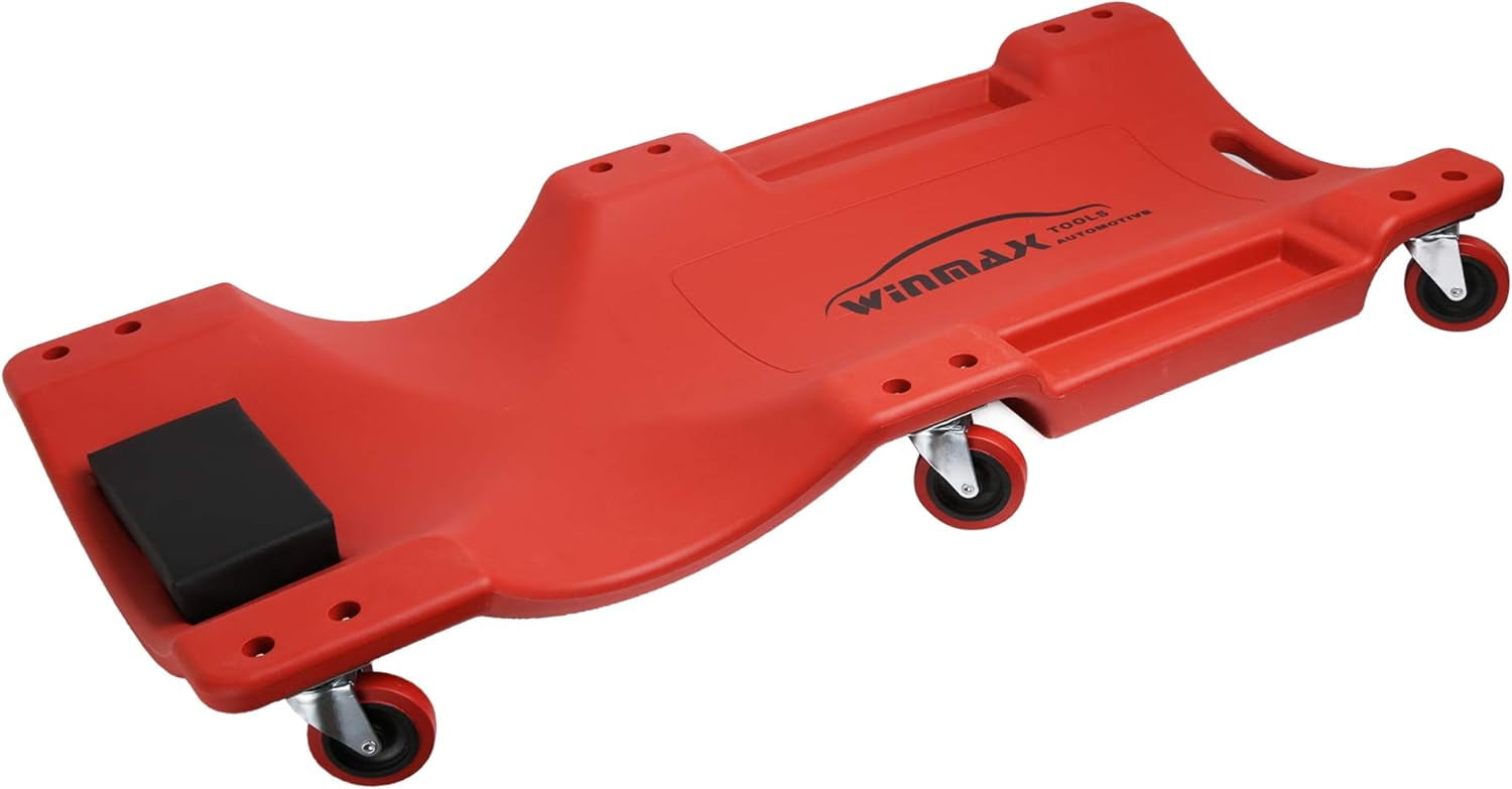 Mechanic Creeper - 40 Inch Rolling Garage Creeper with Padded Headrest ...